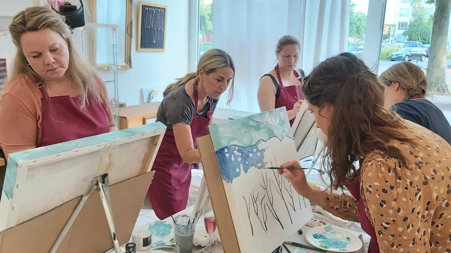 Malkurs in Braunschweig: Portrait Marjorie Ferry | konfetti