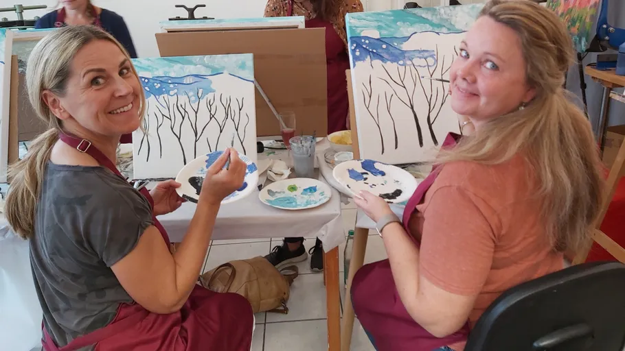 Malkurs in Braunschweig: Portrait Marjorie Ferry | konfetti