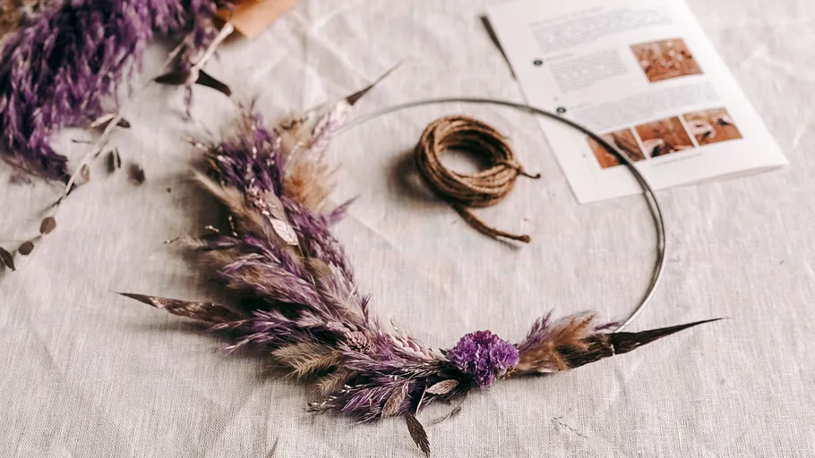 DIY set of dried flower ring “Violetta” | konfetti